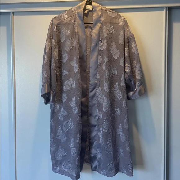 dentelle | Intimates & Sleepwear | Purple Gray Vintage Sheer Bath Robe ...
